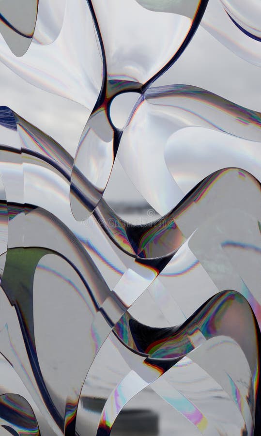 Incredible Color Reflections in Curved Glass Stock Illustration ...