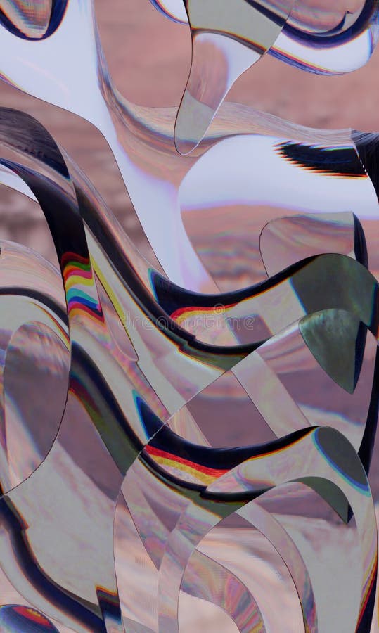 Incredible Color Reflections in Curved Glass Stock Image - Image of ...