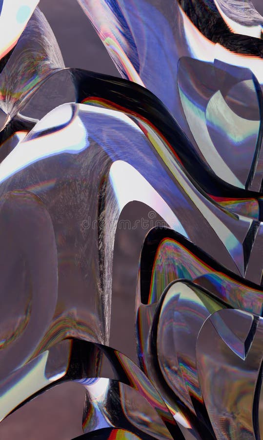 Incredible Color Reflections in Curved Glass Stock Image - Image of ...