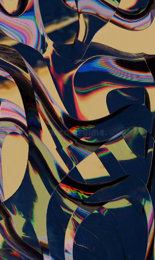 Incredible Color Reflections in Curved Glass Stock Illustration ...