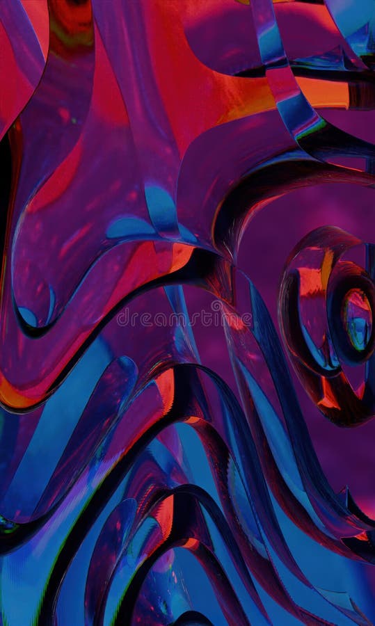 Incredible Color Reflections in Curved Glass Stock Image - Image of ...