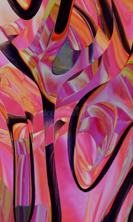 Incredible Color Reflections in Curved Glass Stock Photo - Image of ...