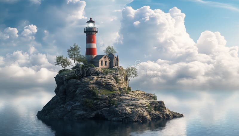 Incredible Lighthouse Floating Island Stock Photos - Free & Royalty ...