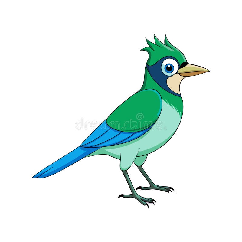 Incredible Green Jay Bird Realistic Representation Stock Image ...
