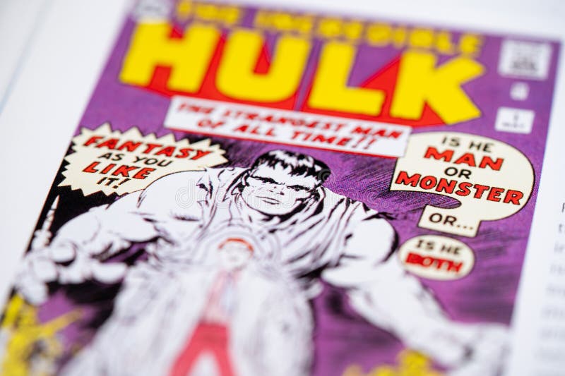 The Incredible Hulk from a Comic Book. Editorial Stock Photo - Image of ...