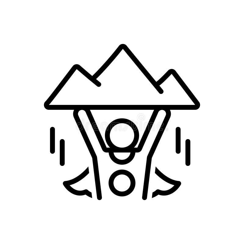 Black Line Icon for Incredible, Unbelievable and Improbable Stock ...