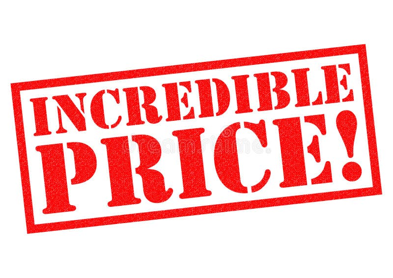 Incredible price stock illustration. Illustration of concept - 92090619