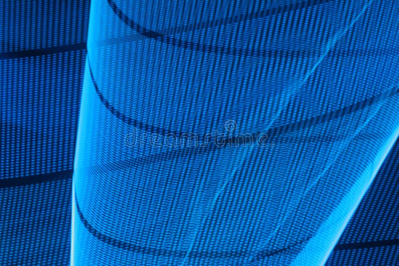 Incredible Reflected Neon Blue Light Layers on Black Background. Stock ...