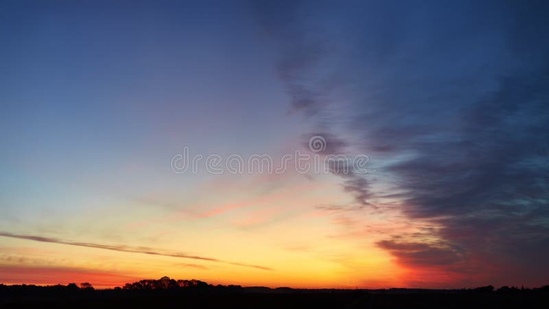 Incredible Rich Colors of Early Morning Sky Stock Photo - Image of ...