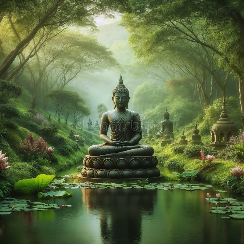The Incredible Stillness of Buddha Stock Illustration - Illustration of ...