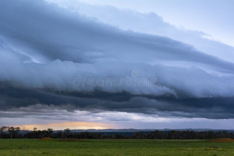 Incredible Storm Over the Countryside in Australia Stock Image - Image ...