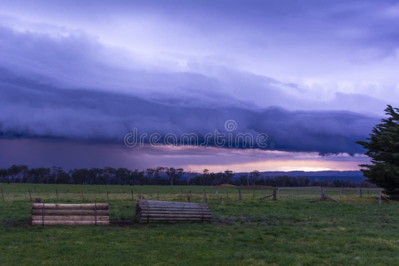 Incredible Storm Over the Countryside in Australia Stock Photo - Image ...