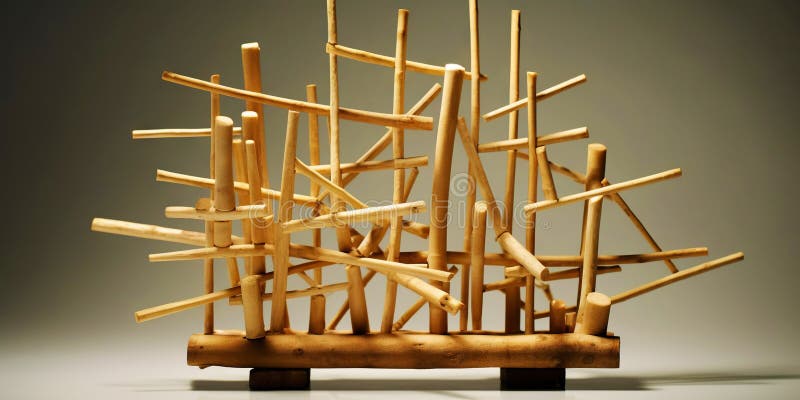 Incredible Structure Made of Sticks. Zen Mediation Concept Stock ...