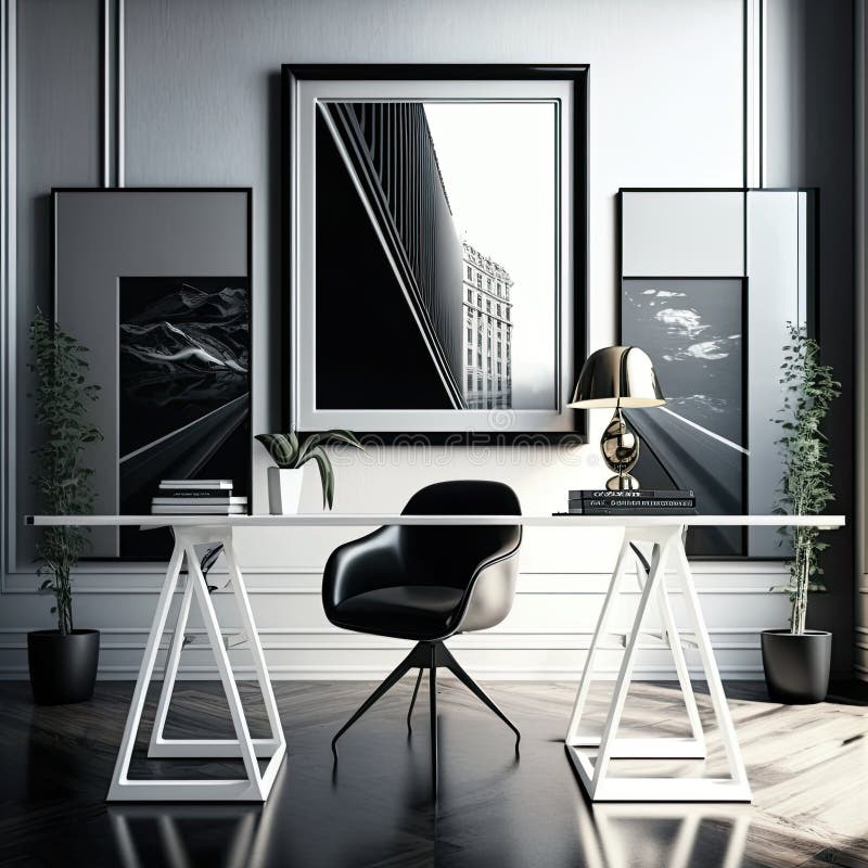 A Beautiful Modern Office in White Color, with Modern Chairs ...