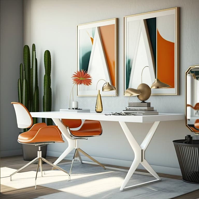 A Beautiful Modern Office in White Color, with Modern Chairs ...