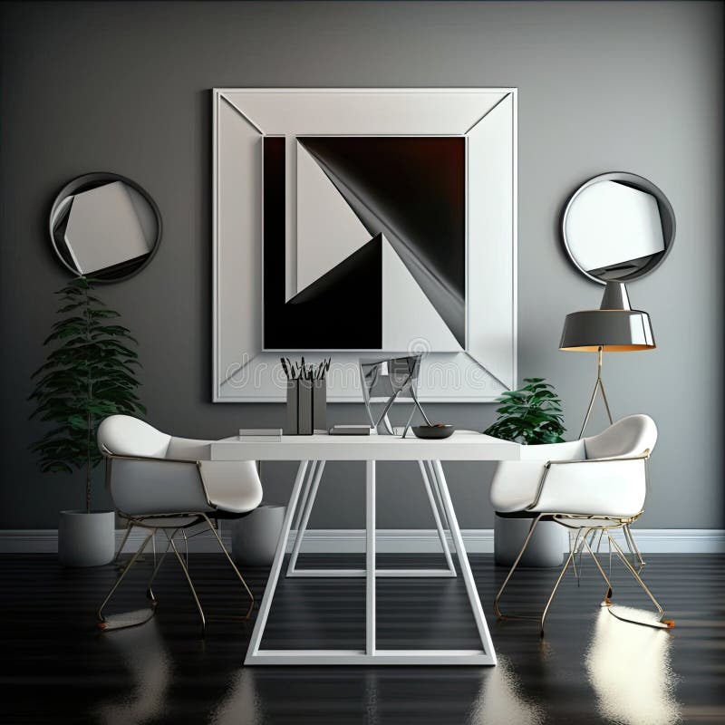 A Beautiful Modern Office in White Color, with Modern Chairs ...