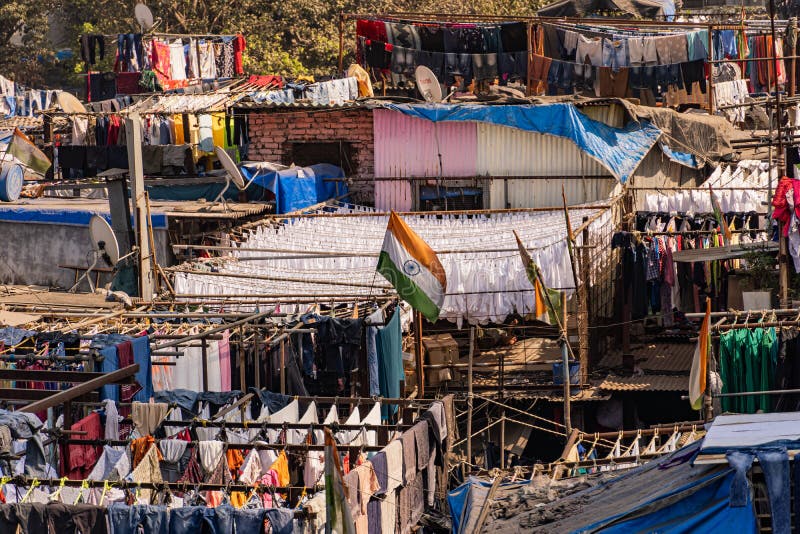 Incredible View of the Dhobi Ghat in Mumbai Editorial Image - Image of ...