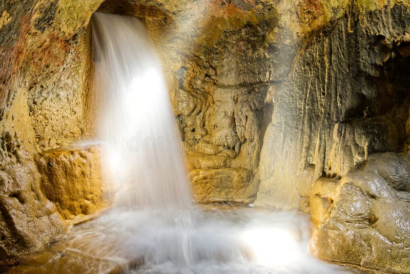 Incredible Waterfall Inside a Cave. Waterfalls in the Krka National ...