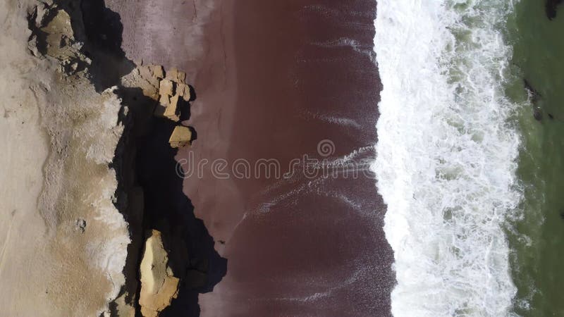 Incredibly Beautiful Beach with Red Sand in the Paracas Peninsula Stock ...