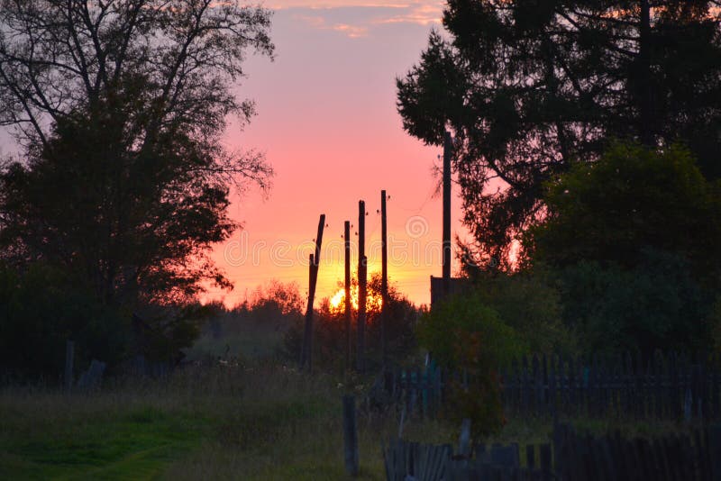 Incredibly Beautiful, Colorful Sunset in the Evening Sky. Stock Image ...