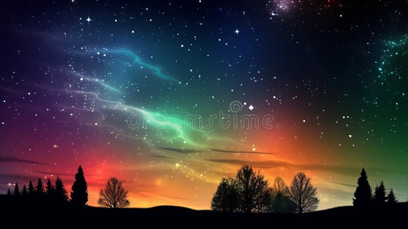 Incredibly Beautiful Galaxy in Outer Space. Nebula Night Starry Sky in ...