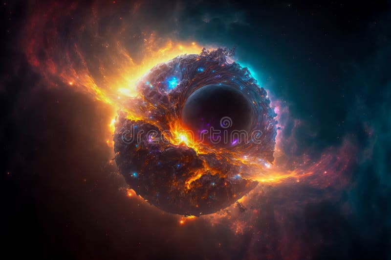 Incredibly Beautiful Galaxy in Outer Space. Nebula Night Starry Sky in ...