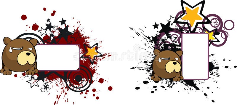 Incredulous Teddy Bear Cartoon Copy Space Expression Stock Vector ...