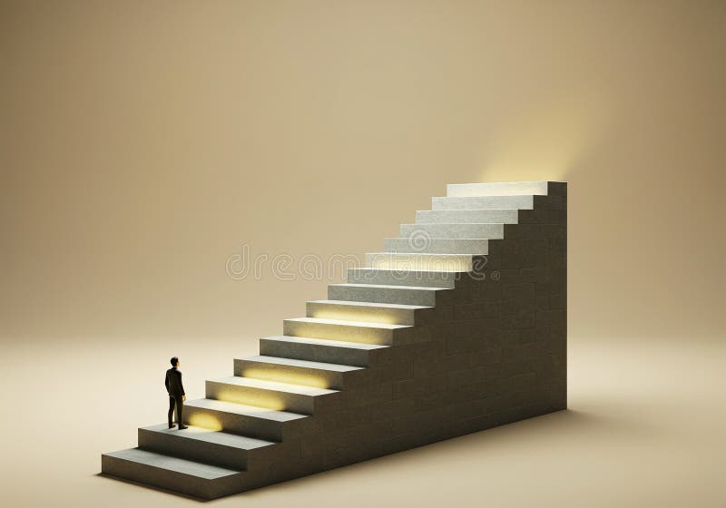 Incremental Steps Representing Steady Success and Ambition Concept ...