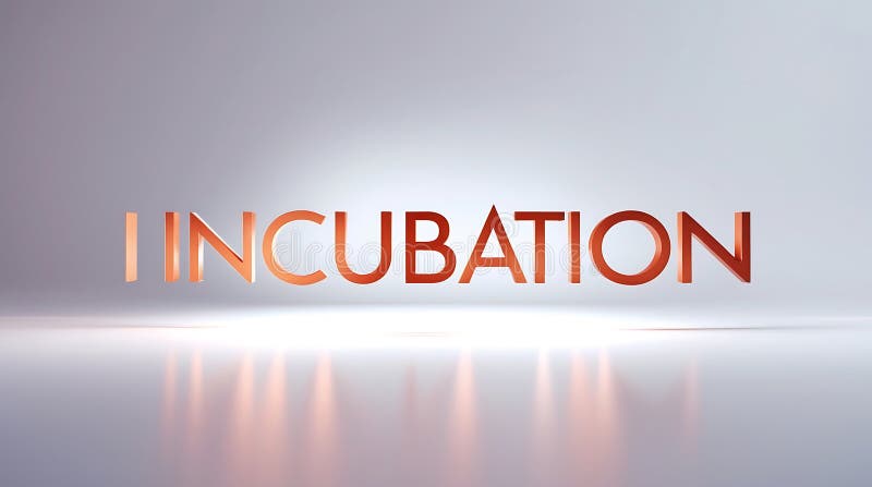 Incubation Process Highlight with Bold Typography on a Reflective ...