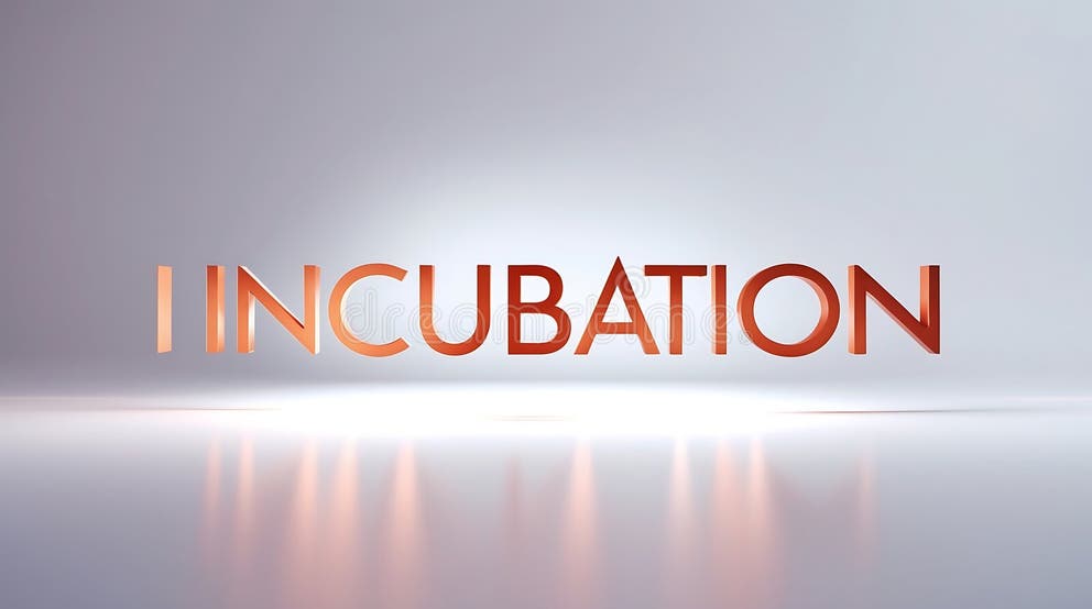 Incubation Process Highlight with Bold Typography on a Reflective ...