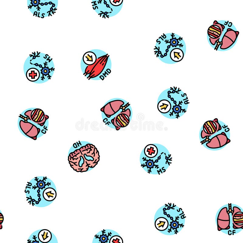 Incurable Disease Doctor Patient Seamless Pattern Vector Stock Vector ...
