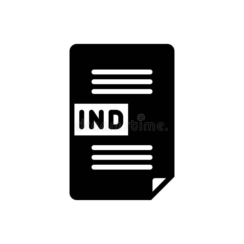 Black Solid Icon for Ind, Folder and Format Stock Vector - Illustration ...