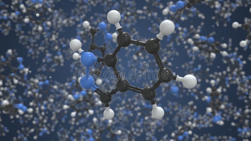Indazole Molecule Made with Balls, Scientific Molecular Model. Chemical ...
