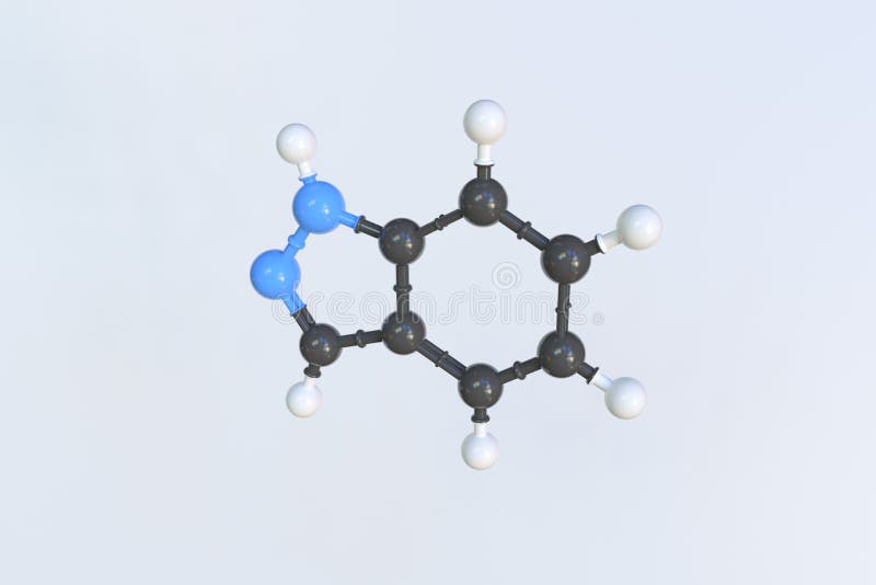 Indazole Molecular Structure, 3d Model Molecule, Isoindazole ...