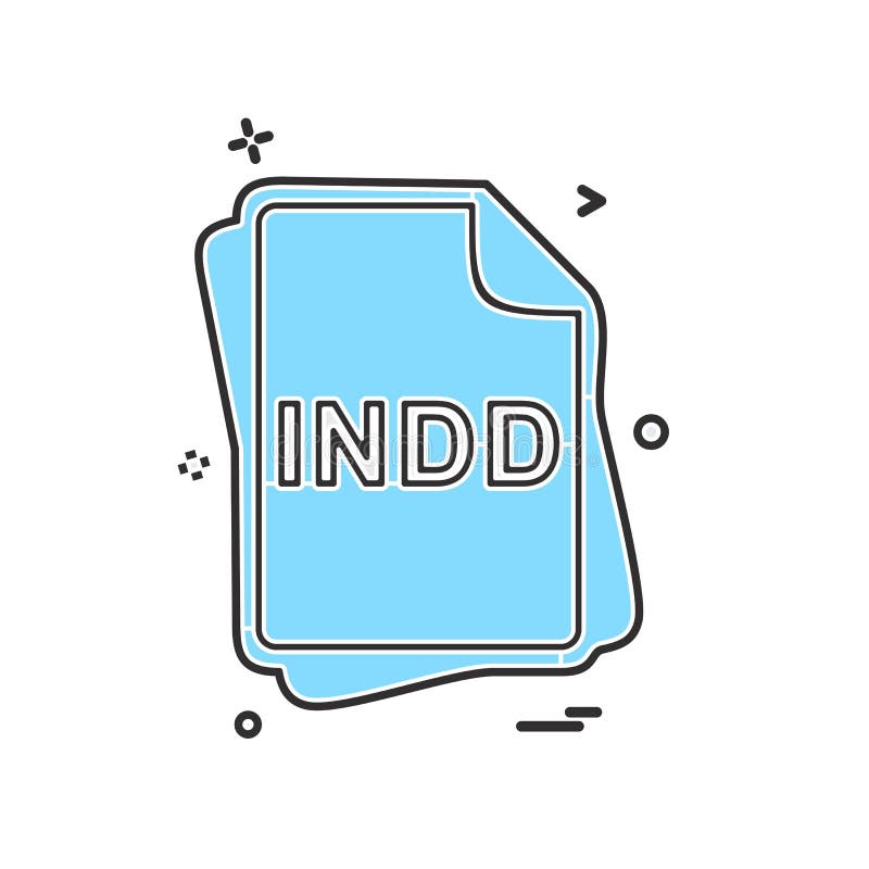 INDD File Type Icon Design Vector Stock Vector - Illustration of ...