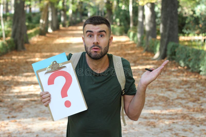 Indecisive Male with a Major Doubt Stock Photo - Image of idea, idiom ...