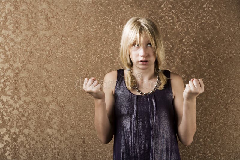 Indecisive Pretty Young Girl Stock Image - Image of pretty, hand: 6588959