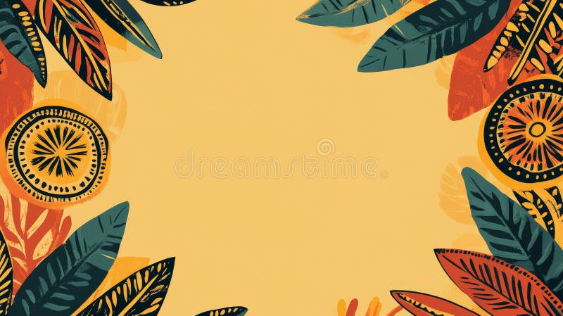 Indeginous Peoples Heritage Graphics Template Stock Illustration ...