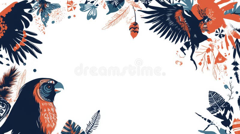 Indeginous Peoples Heritage Graphics Template Stock Illustration ...