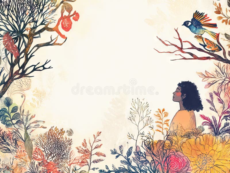 Indeginous Peoples Heritage Graphics Template Stock Illustration ...