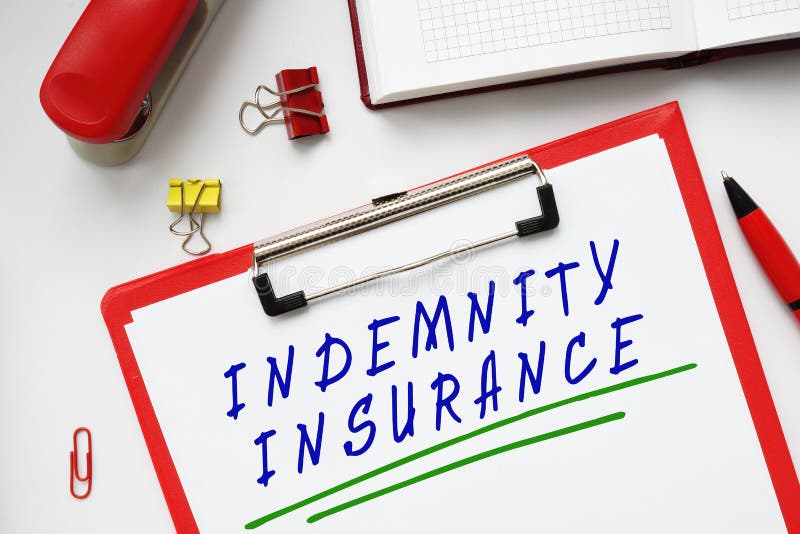 Indemnity Insurance Policy. Stock Image - Image of indemnity, plan ...