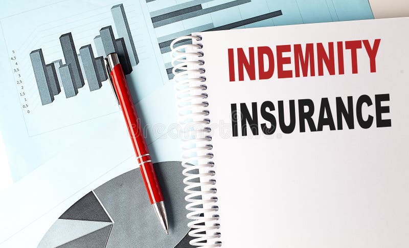 INDEMNITY INSURANCE Text on Notebook on Chart Background Stock Image ...