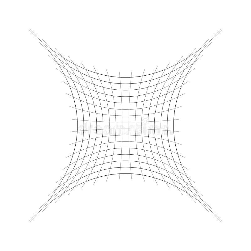 Grid - Mesh Of Dynamic Curved Lines. Abstract Geometric Pattern. Stock ...