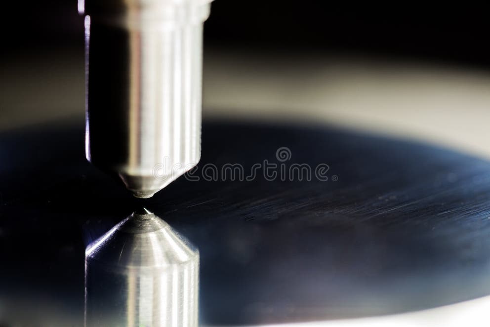 Indenter Closeup with Calibration Block Stock Image - Image of rockwell ...