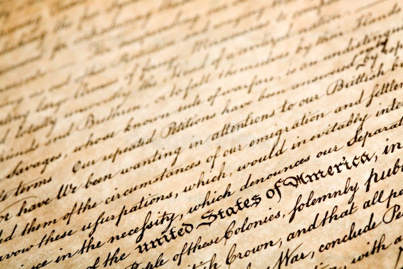 US Constitution on Parchment Paper Stock Photo - Image of parchment ...