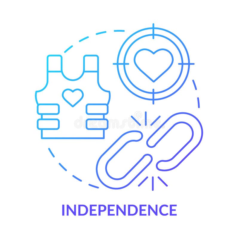 Independence Blue Gradient Concept Icon Stock Vector - Illustration of ...