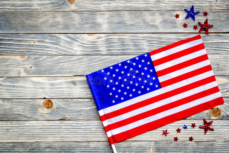 Independence Day. American Flag Top View Copy Space Stock Image - Image ...