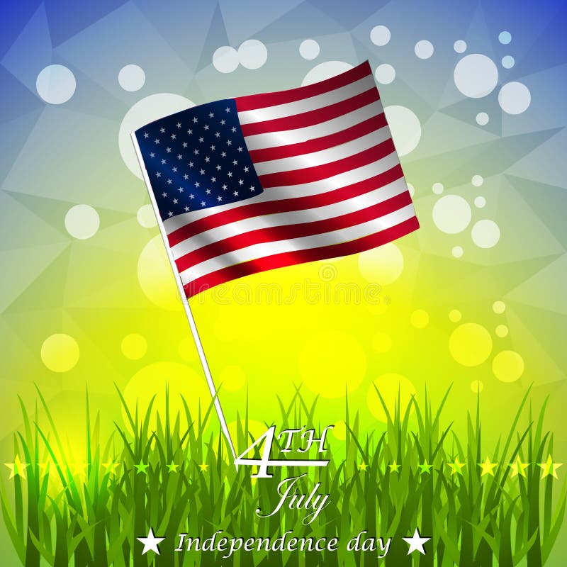 Independence Day, Background Stock Vector - Illustration of flag ...