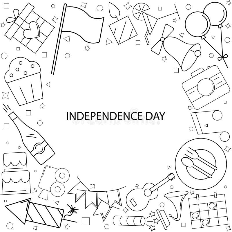 Independence Day Linear Icon. Modern Outline Independence Day Lo Stock ...