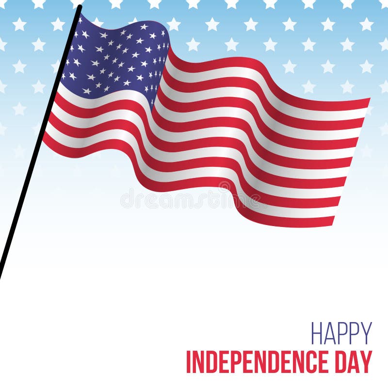 Independence Day Banner with Flag of USA Stock Vector - Illustration of ...